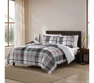 Eddie Bauer Normandy Plaid Reversible King Duve T Cover Set