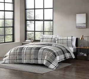 Eddie Bauer Normandy Plaid Beige King Comforter Set