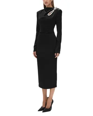 Rachel Gilbert Henrietta Embellished Midi Dress