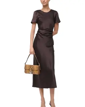 Staud Harlow Croc-embossed Bag - Snake