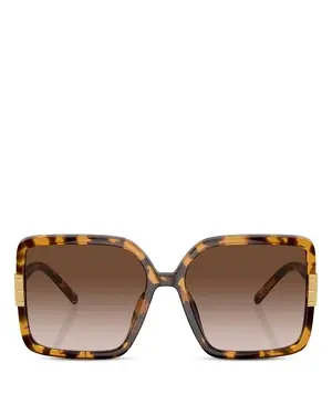 Tory Burch Eleanor Square Sunglasses - Tortoise/brown Gradient