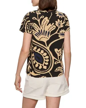 Sanctuary Organic Cotton Blend Printed Top - Mega Shape