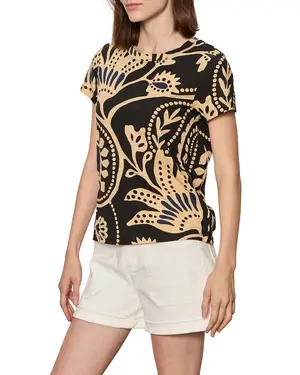 Sanctuary Organic Cotton Blend Printed Top - Mega Shape