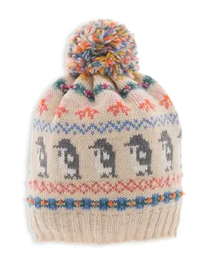 FRENCH KNOT Penguin Palooza Beanie - Natural
