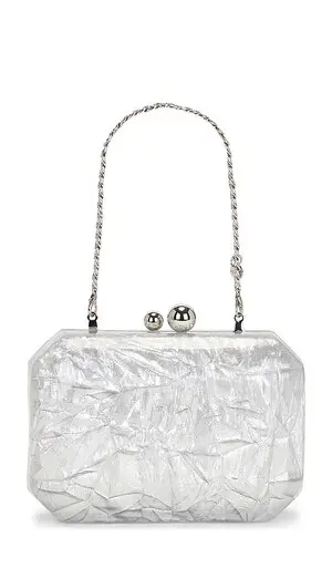 OLGA BERG Mateo Metallic Clutch