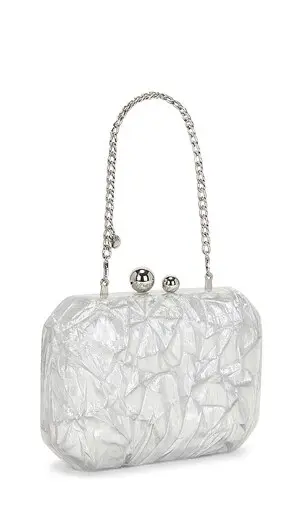 OLGA BERG Mateo Metallic Clutch