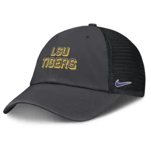 Nike LSU On-Field Club Gameday College Trucker Adjustable Hat Grey
