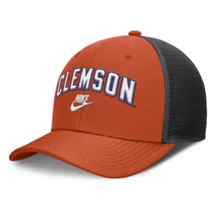 Nike Clemson Legacy Arch Rise Dri-fit College Trucker Adjustable Hat - Orange