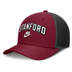 Nike Stanford Legacy Arch Rise Dri-fit College Trucker Adjustable Hat - Red