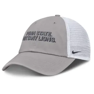 Nike Penn State On-field Club Gameday College Trucker Adjustable Hat - Grey