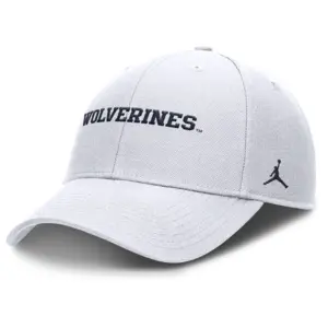 JORDAN Michigan On-field Rise Gameday Trucker Adjustable Hat - White