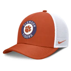 Nike Clemson Primetime Rise Dri-FIT College Trucker Adjustable Hat Orange