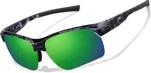 Zenni Wrap-Around Half Rim Sports Sunglasses Pattern