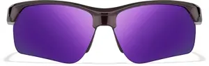 Zenni Wrap-around Half Rim Sports Sunglasses - Purple