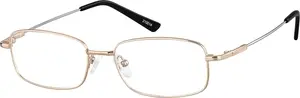 Zenni Rectangle Flex Titanium Full Rim Eyeglasses - Gold