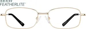 Zenni Rectangle Flex Titanium Full Rim Frame - Gold