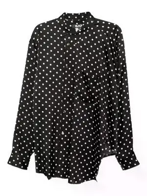 Comme Des Garçons Polka-dot Asymmetric Shirt