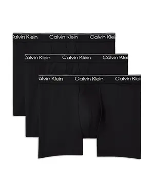 Calvin Klein Microfiber Stretch Boxer Briefs 3 Pack - Black/black/black