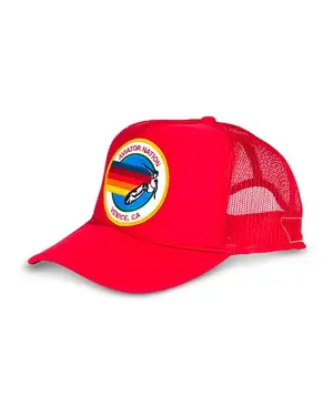 Aviator Nation Signature Low Rise Trucker Hat - Red