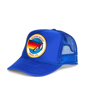 Aviator Nation Signature Low Rise Trucker Hat - Royal Blue