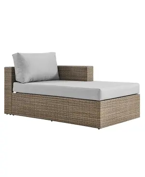MODWAY Convene Outdoor Patio Right-arm Chaise - Cappuccino Gray