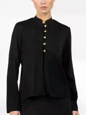 LA GALPA Mandarin-collar Blouse