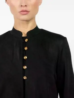 LA GALPA Mandarin-collar Blouse