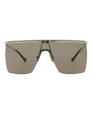 Gucci Shield Frame Sunglasses - Gold Gold Brown (gg1096s/30013075/002)
