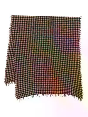 Faliero Sarti Checkered Scarf - Black
