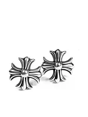 Chrome Hearts Cross Plus Earrings - Silver