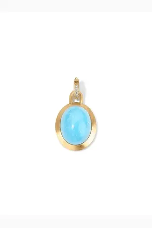 ETIQ Persian Turquoise Cabochon Club Pendant - Gold