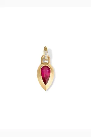 ETIQ Rubellite Spear Club Pendant - Gold
