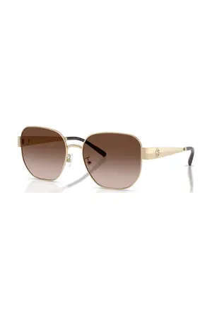 Tory Burch Sunglasses With Irregular Metal Frame - Gold