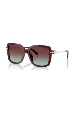 TIFFANY SUNGLASS HUT Tiffany Square Sunglasses - Burgundy