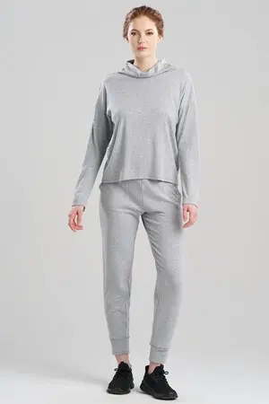 Natori Jersey Essentials Long Sleeve Top - Grey