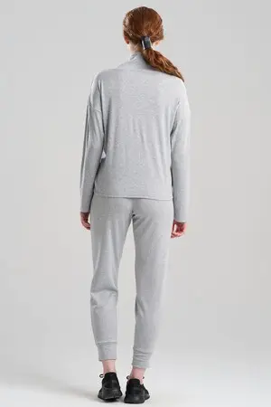 Natori Jersey Essentials Long Sleeve Top - Grey