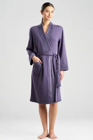 Natori Nova Cozy Brushed Knit Dream Robe - Blue