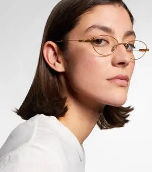 Dior Diorcannageo B3u Oval Sunglasses - Gold