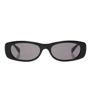 Fendi Ff Squared Oval Sunglasses - Black