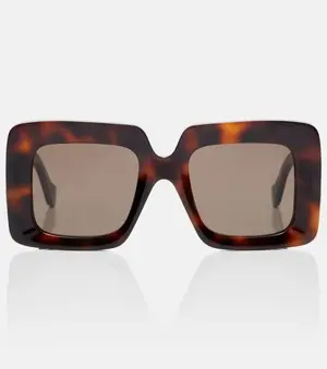 Loewe Anagram Oversized Square Sunglasses - Brown