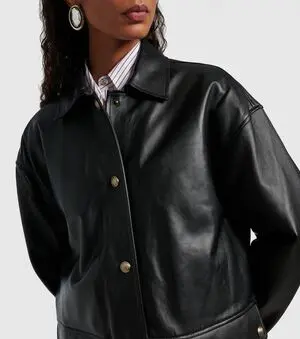 NILI LOTAN Cordel Leather Coat