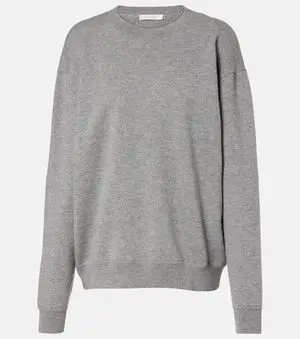 THE ROW Leora Cashmere Sweater - Grey