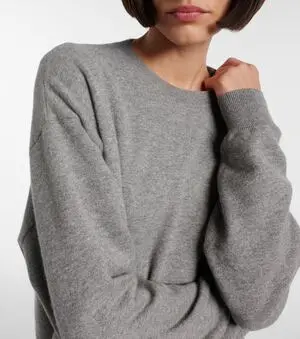THE ROW Leora Cashmere Sweater - Grey