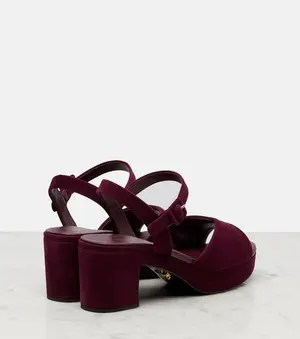 Prada Suede Platform Sandals