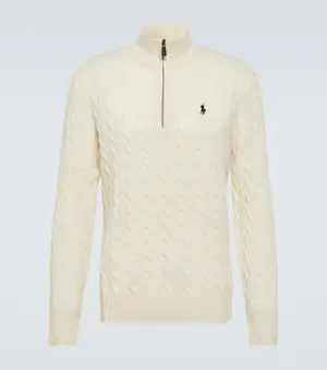 Polo Ralph Lauren Cable-knit Wool And Cashmere Sweater - White