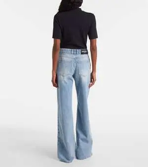 Balmain Mid-rise Wide-leg Jeans