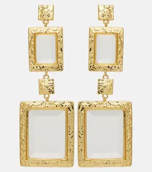 Rebecca Vallance Embellished -plated Drop Earrings - Gold