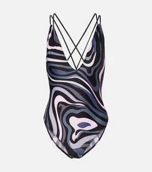 Emilio Pucci Marmo One-piece Swimsuit - Multicoloured