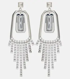 Rebecca Vallance Embellished Pendant Earrings - Silver