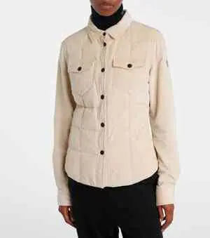 Moncler Nangy Cotton-blend Down Overshirt